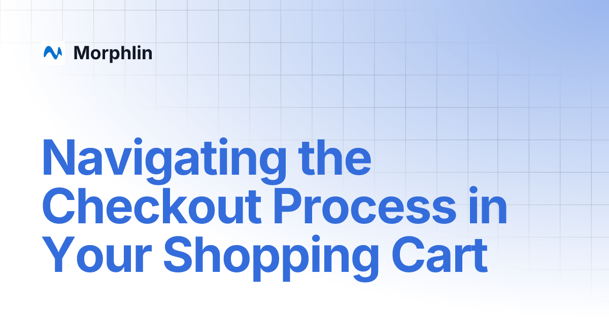 Navigating the Checkout Process in Your Shopping Cart | Morphlin